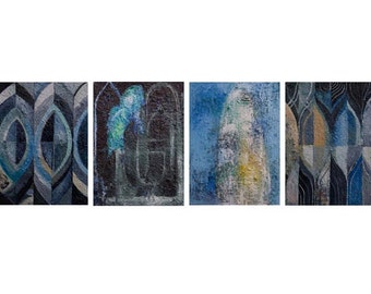 Original abstract oil painting by Romany by RomanySteelePainting