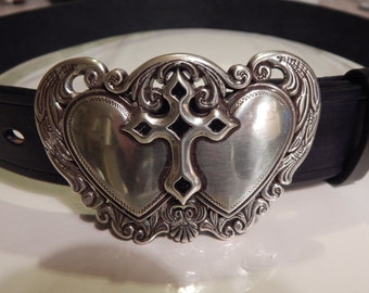 Heart shaped belt buckle | Etsy