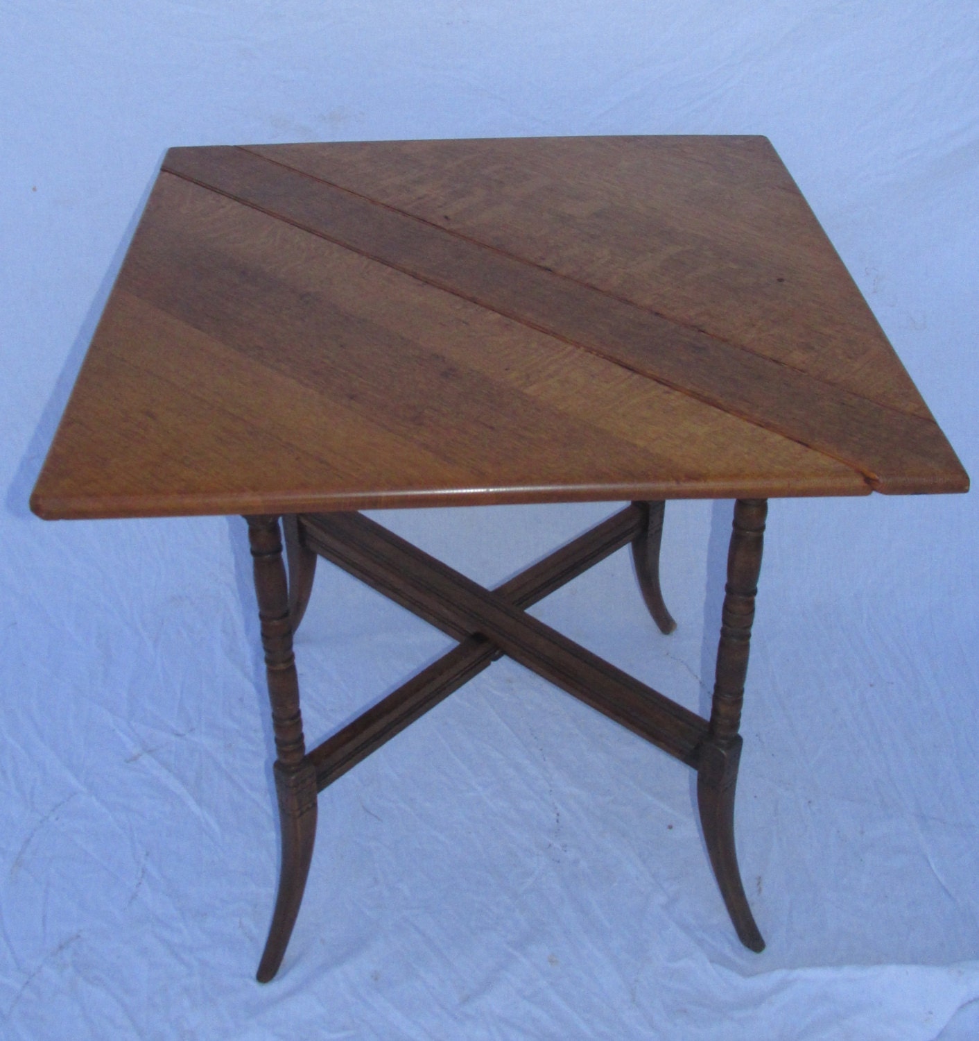 Antique 1880’s Victorian Age Oak Gate Leg Game Folding table – Haute Juice