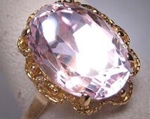 Unique pink beryl ring related items | Etsy