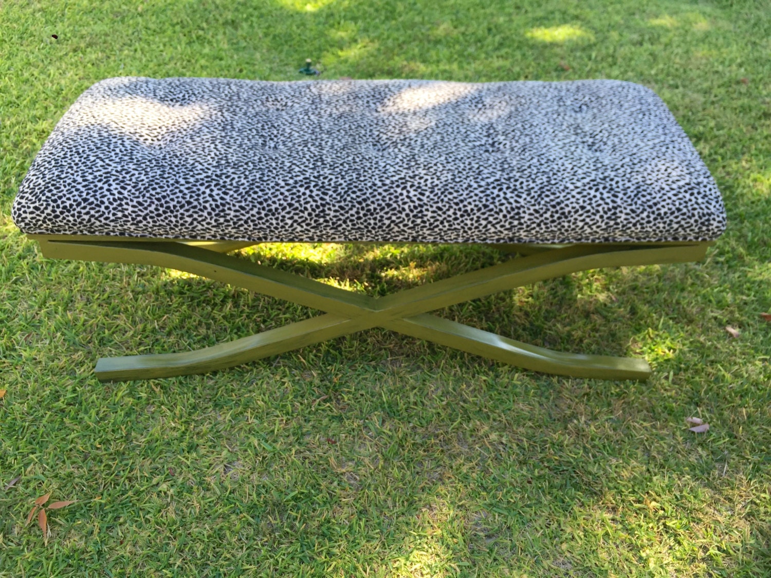 Vintage Metal Leopard X Bench – Haute Juice