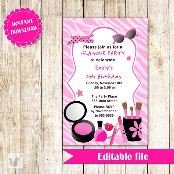 Makeover For A Party Invitation