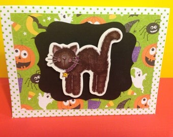 Items similar to Batty Halloween Card - Bat Halloween Card - Happy ...