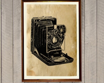 Vintage camera print | Etsy
