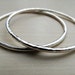 Hammered Solid Silver Bangle Sterling Silver
