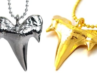 Metal shark tooth | Etsy