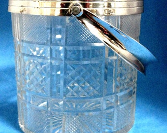 Cut glass ice bucket | Etsy