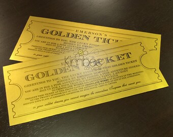 Artículos únicos para golden ticket | Etsy