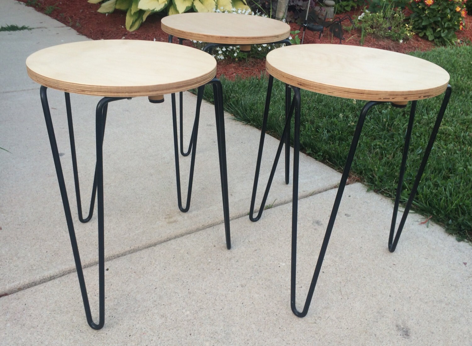 Vintage MCM Florence Knoll Hairpin Stacking Stools 1947 – Haute Juice