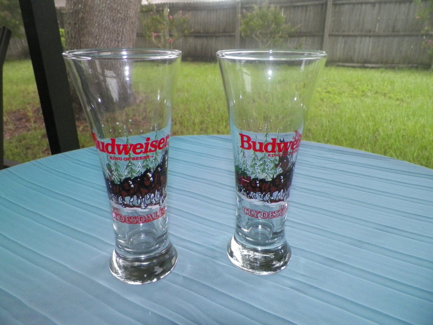 Budweiser Clydesdales Christmas Pilsners by OldSowellShop on Etsy