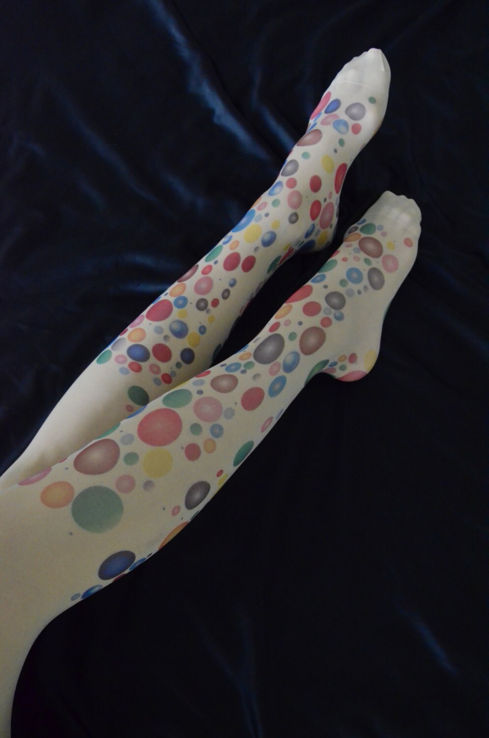 Colorful Dots Tights Polka Dot Stockings by colinedesign