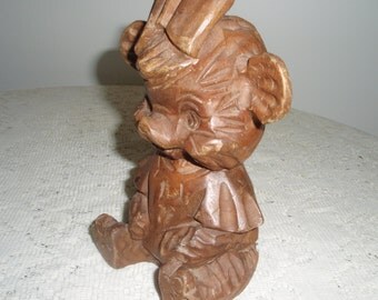 Wood carved statue | Etsy