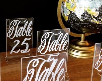 Unique table numbers | Etsy
