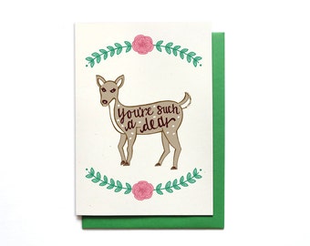 Funny Thank You Card Thanks a Flocking Lot by HennelPaperCo