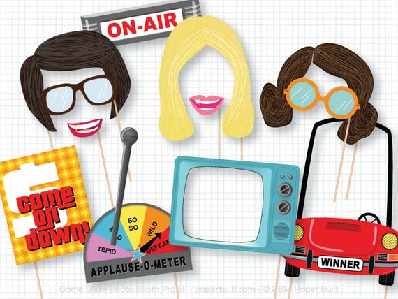Game Show Photo Booth Props, Photobooth Props, Television, Birthday ...
