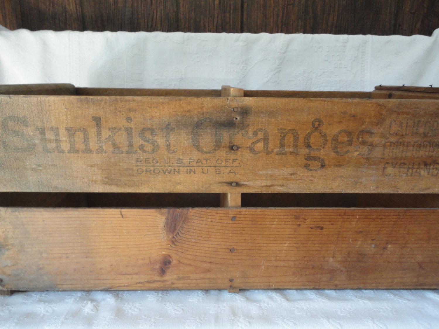 Sunkist Orange Vintage Wooden Crate Book Case Book Shelf Flower Box ...