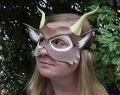 Items similar to Small Brown Faun / Satyr Masquerade Leather Mask on Etsy