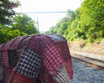 Popular items for primitive rag quilt on Etsy