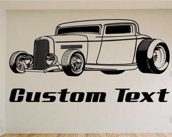 Hot rod wall decals | Etsy