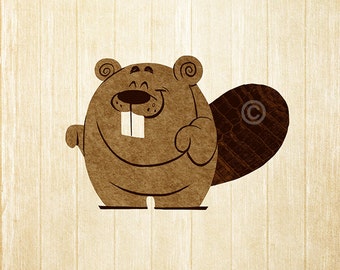 Unique beaver art related items | Etsy