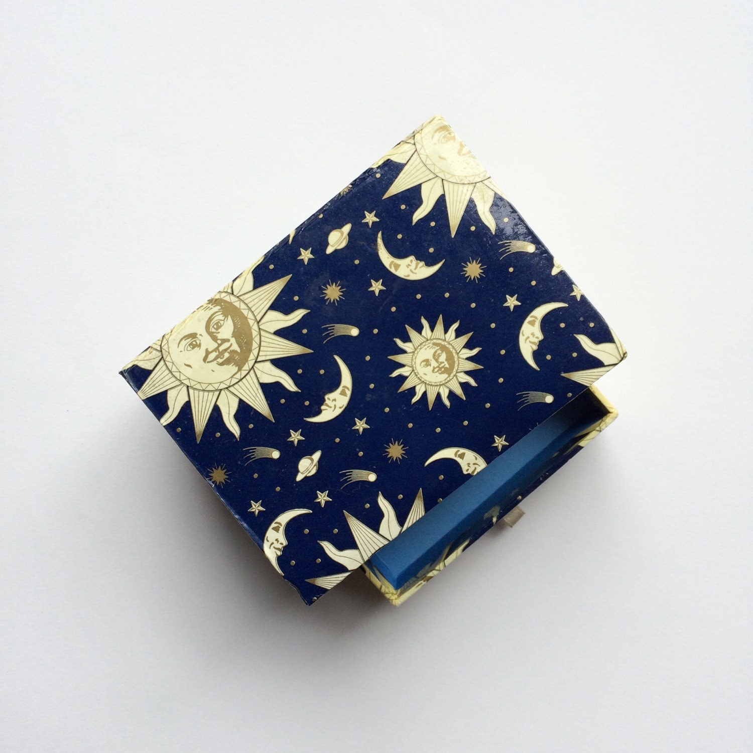 Vintage 1990s sun and moon celestial jewellery box / storage drawers ...