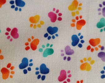 Paw print fabric | Etsy