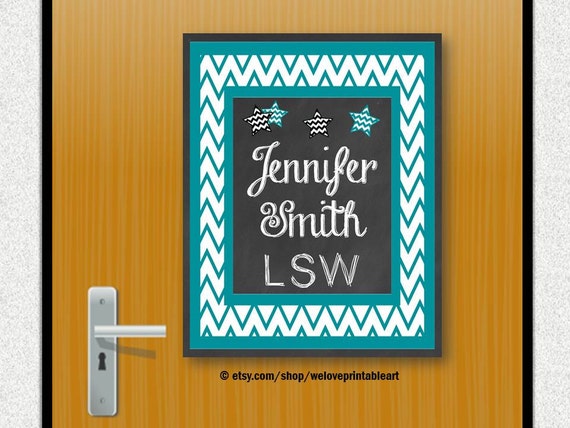 Items similar to Custom Door Decoration, School Counselor Gift, Speech ...