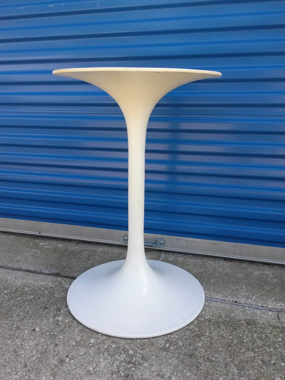 Retro tulip stand table base white vintage mid century modern – Haute Juice