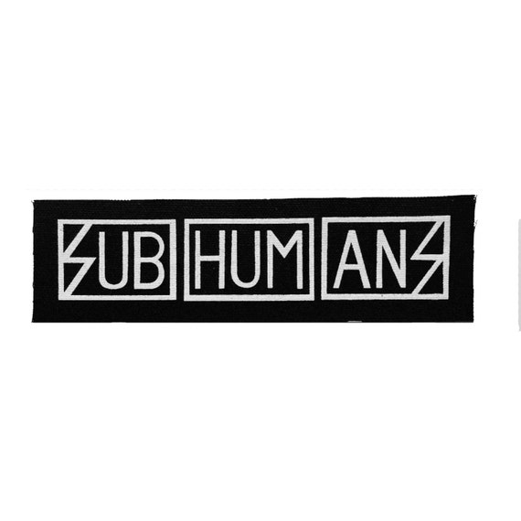 SUBHUMANS Patch Punk Rock Black