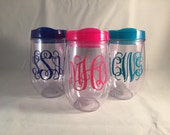 Monogram cups | Etsy