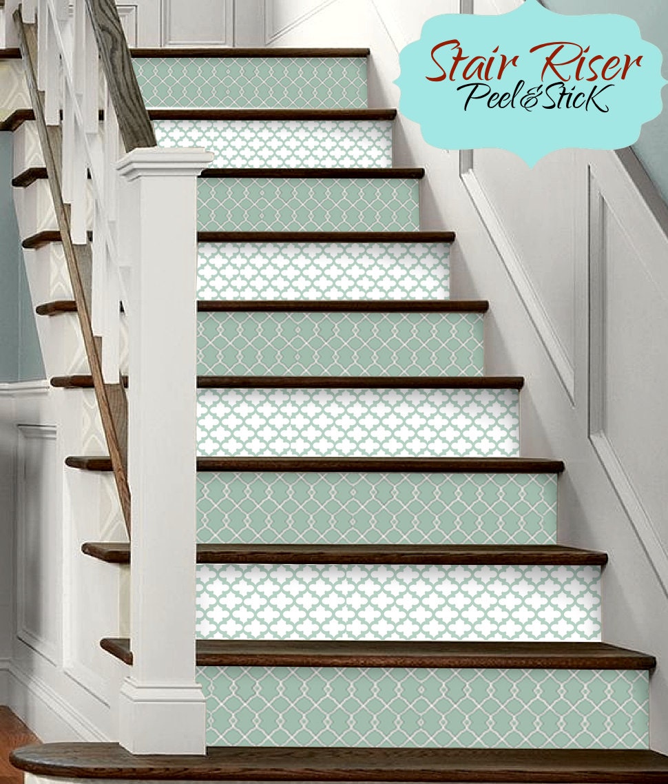 15pc Stair Riser Vinyl Strips Removable Sticker Peel & Stick: