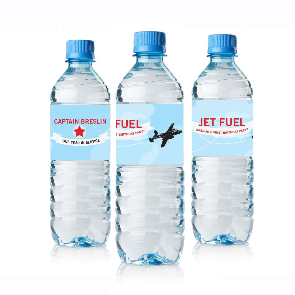 VIntage Airplane Water bottle labels PRINTABLE