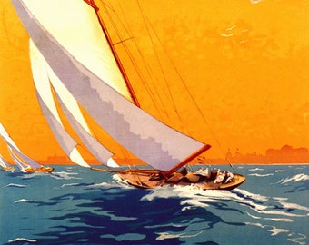 Sailing poster | Etsy