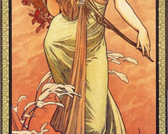Mucha Dance Fashionable Lovely Lady Dancing by HeritagePosters