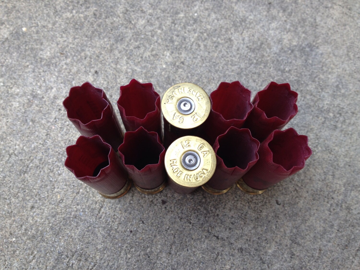 9 Empty 12 Gauge Shotgun Shells Federal Gold Brass MADE IN