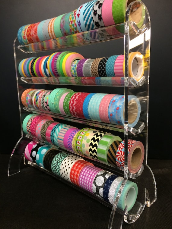 Acrylic Washi Tape Rack / Stand / Holder / by DonTheMaker on Etsy