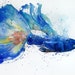 Guppy Blue watercolor with gouache original painting