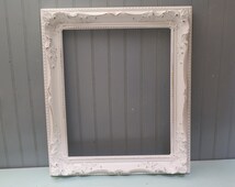 Ornate White picture frame French Country Cottage Chic Baroque ...