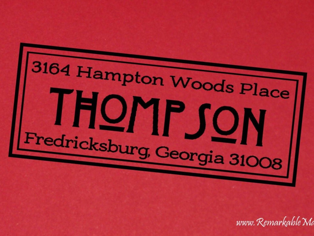 Custom Personalized Craftsman Style Font Self Inking Return