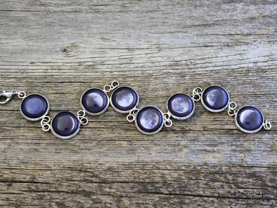 Moon Phases Bracelet Phases of the Moon Moon by SunAndStarsJewelry