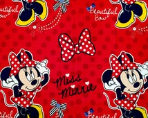 Popular items for minnie mouse fabric on Etsy