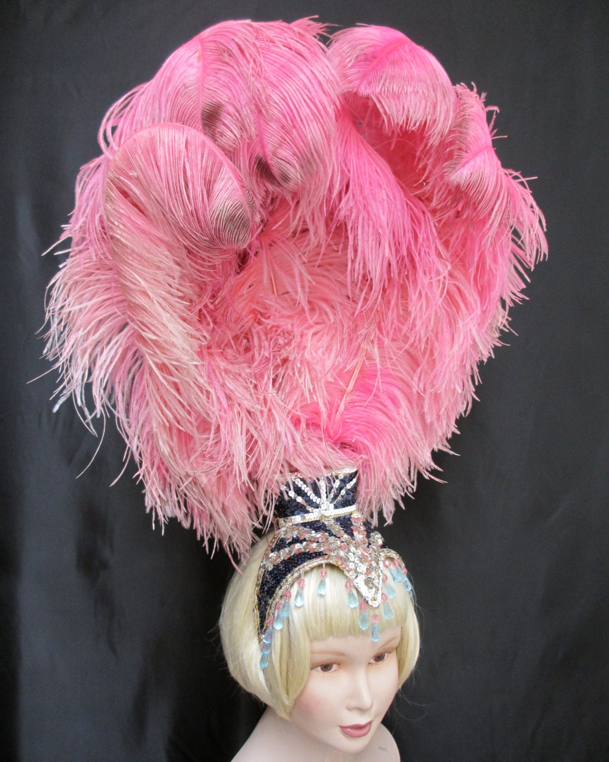 Vintage Showgirl Headdress Burlesque Cabaret Headpiece Hat – Haute Juice