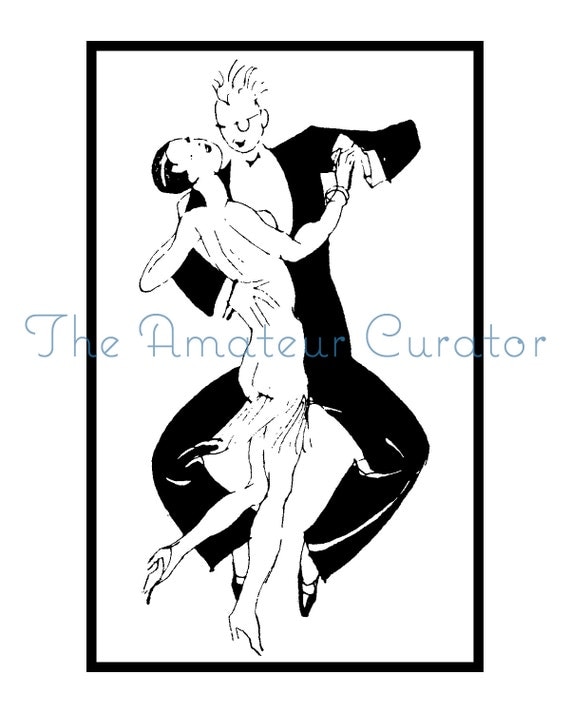 French Risque Illustration Digital Vintage By Theamateurcurator