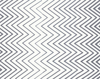 Grey chevron fabric | Etsy