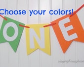 I am one rainbow banner, rainbow 1st birthday banner, rainbow birthday ...
