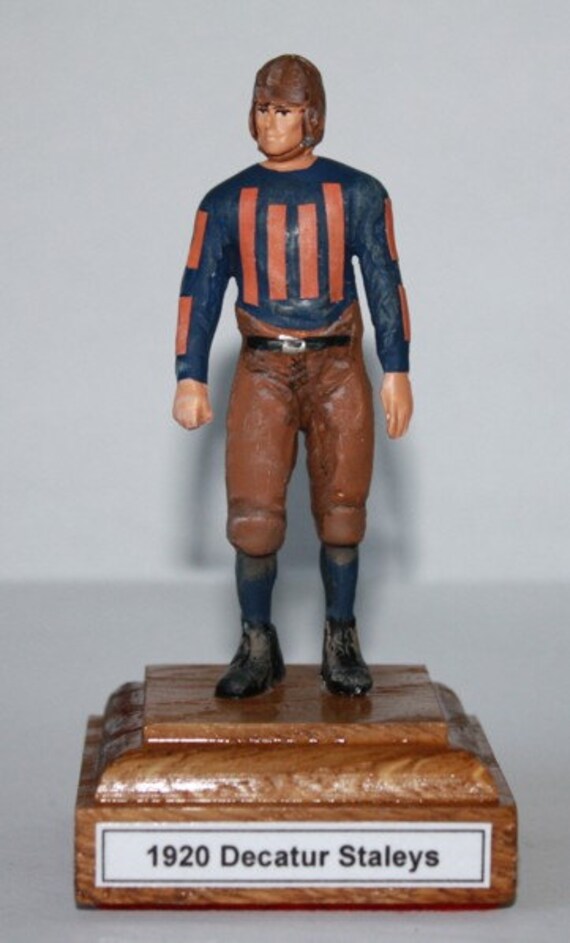 1920 Decatur Staleys American Football Figure. Hand painted
