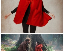 Unique red hooded cape related items | Etsy