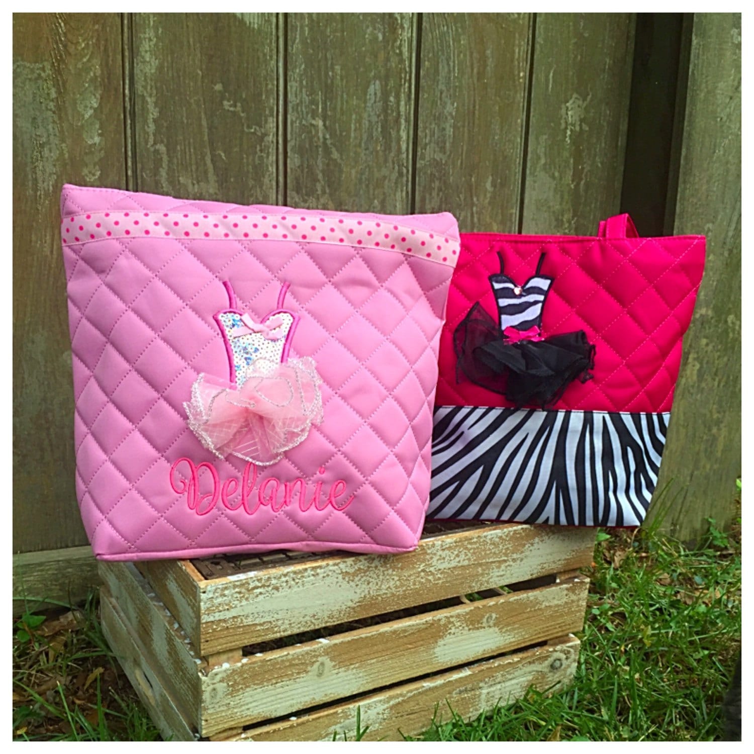Monogrammed little ballerina dance bag