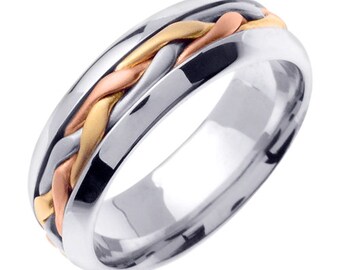 Unique tri color gold related items | Etsy