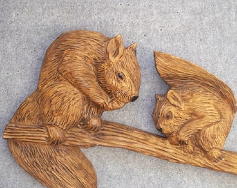 Carved squirrel | Etsy
